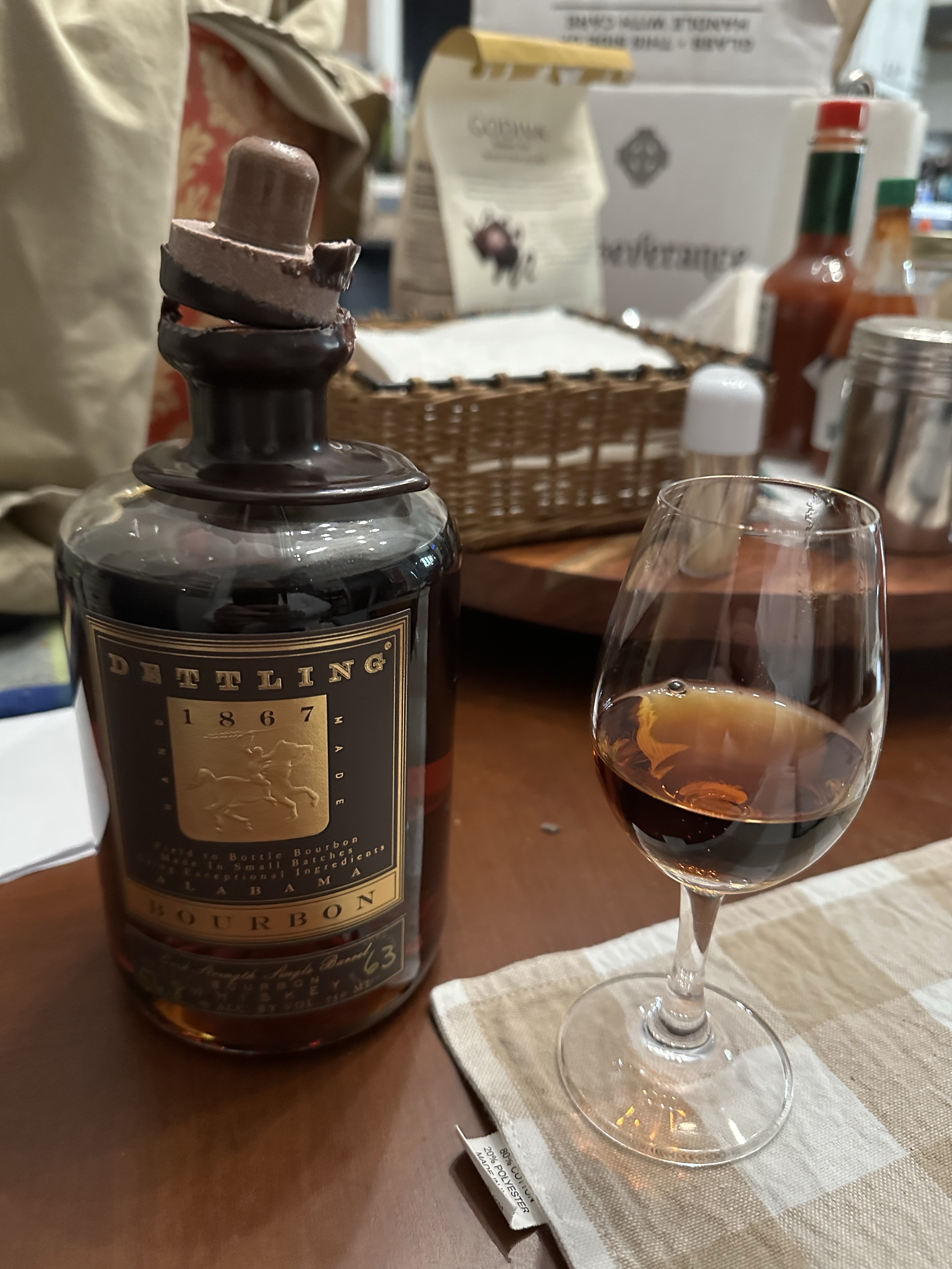 Dettling Alabama Straight Bourbon Whiskey Cask Strength Single Barrel ...